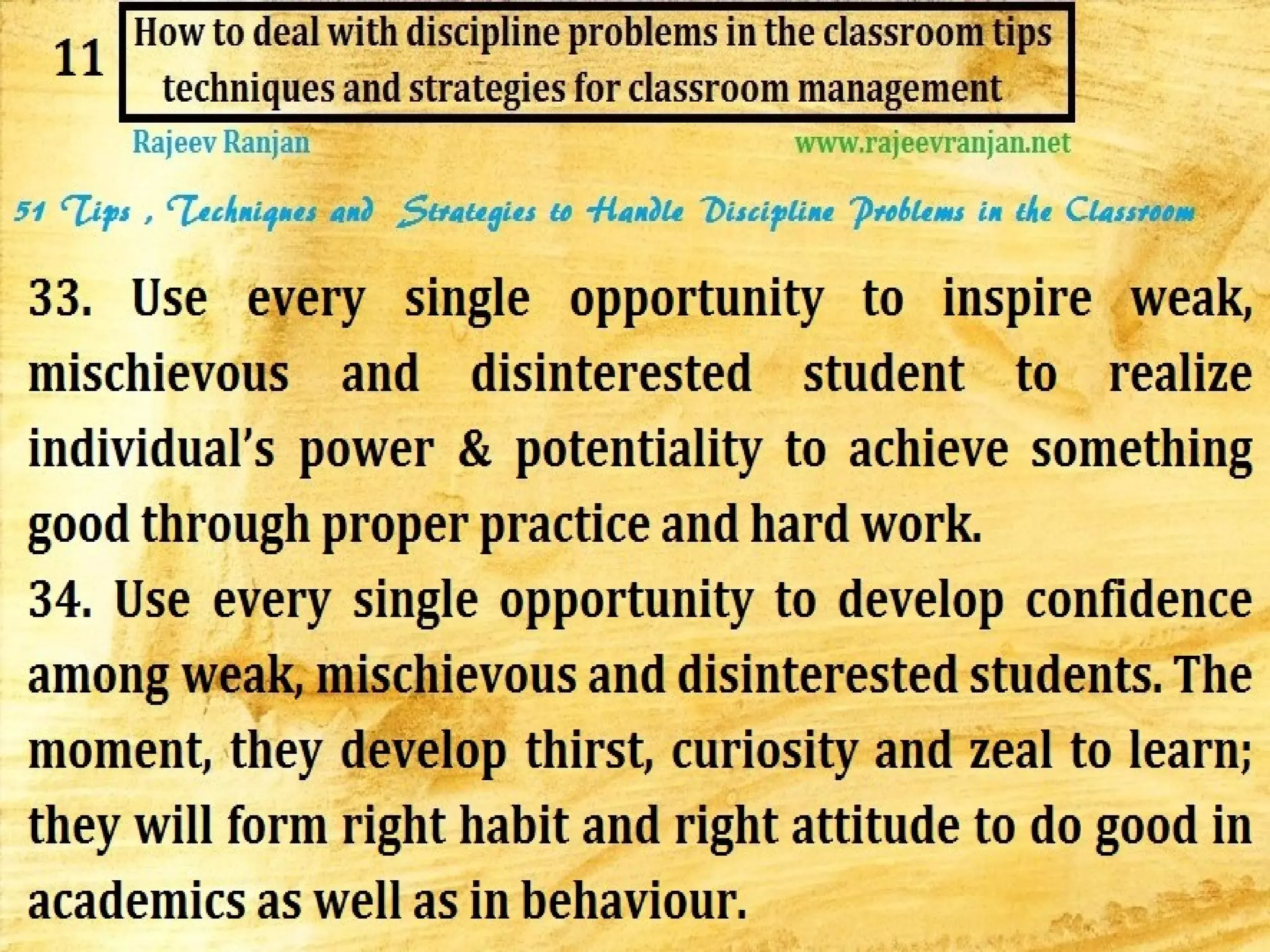 How to deal with discipline problems in the classroom tips techniques ...