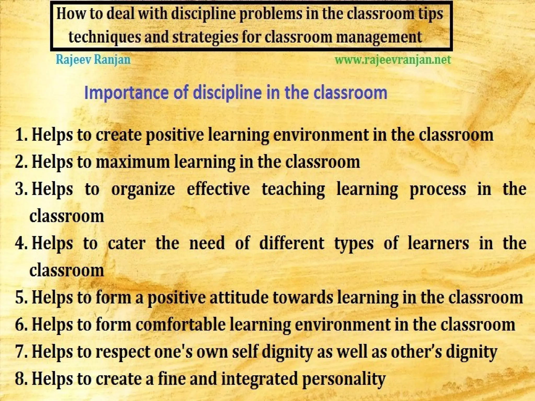 How to deal with discipline problems in the classroom tips techniques ...