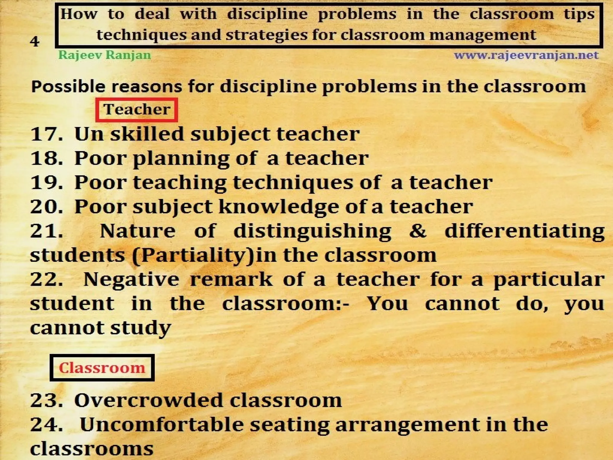 How to deal with discipline problems in the classroom tips techniques ...