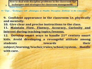 How to deal with discipline problems in the classroom tips techniques ...