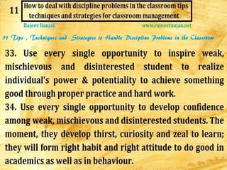 How to deal with discipline problems in the classroom tips techniques ...