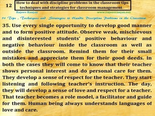 How to deal with discipline problems in the classroom tips techniques ...