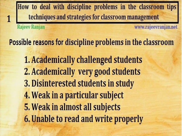How to deal with discipline problems in the classroom tips techniques ...