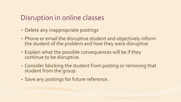 How to deal with disruptive student | PPT