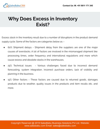 How to deal with excess stock in your inventory | PDF
