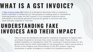 How to deal with Fake Invoices under GST? | PPTX