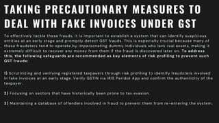 How to deal with Fake Invoices under GST? | PPTX