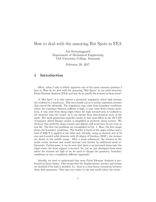 How to deal with the annoying "Hot Spots" in finite element analysis | PDF