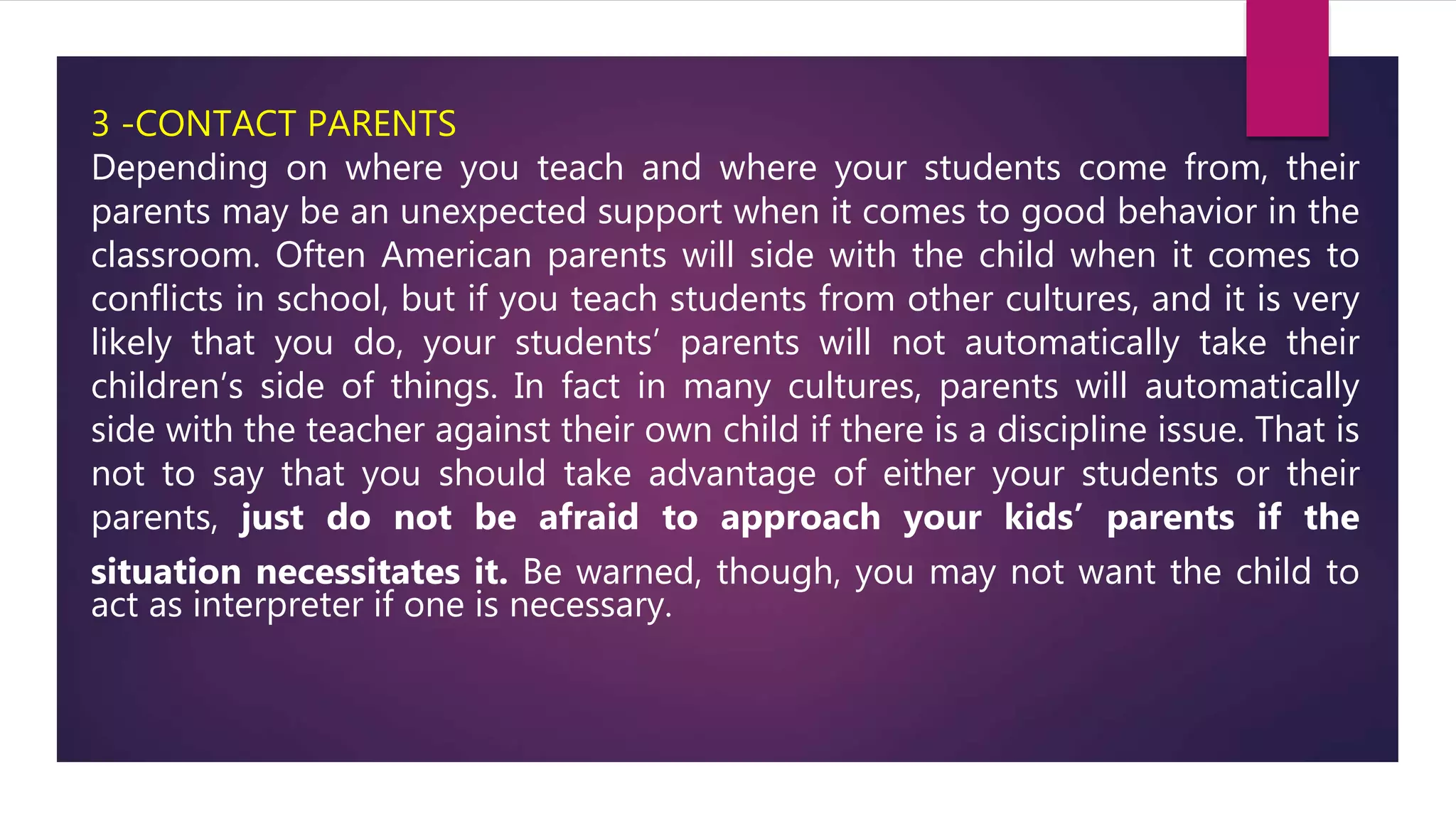 How to deal with indiscipline in the classroom ? | PPTX