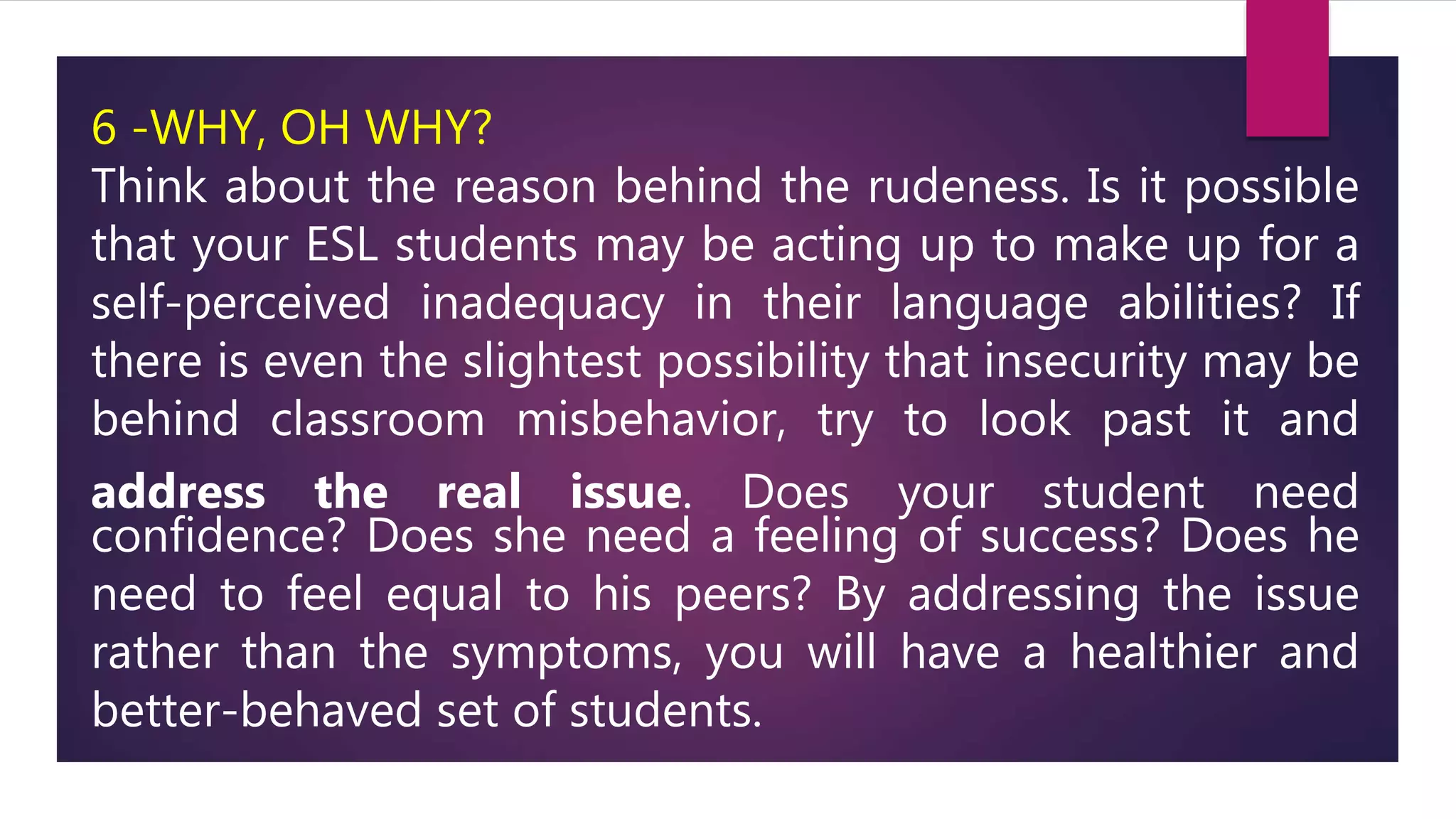How to deal with indiscipline in the classroom ? | PPTX