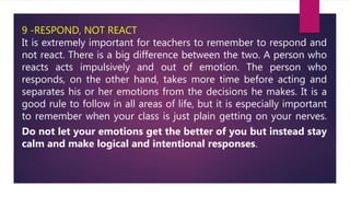 How to deal with indiscipline in the classroom ? | PPTX