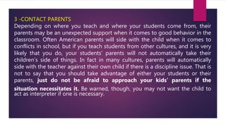 How to deal with indiscipline in the classroom ? | PPTX