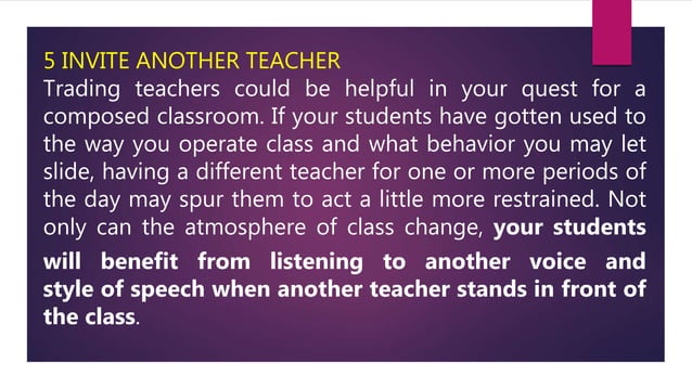 How to deal with indiscipline in the classroom ? | PPT