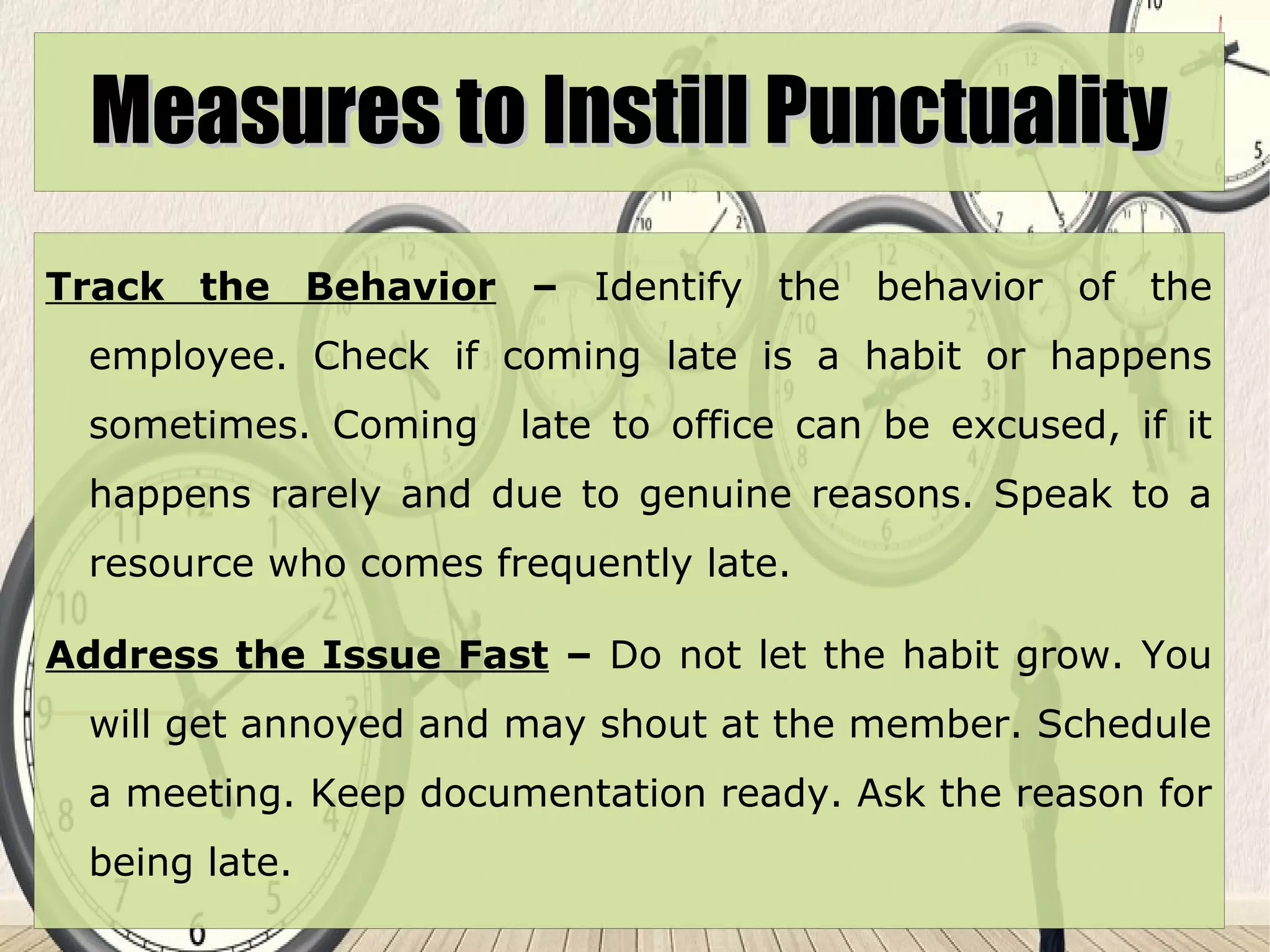 How to deal with late employees? | PPT