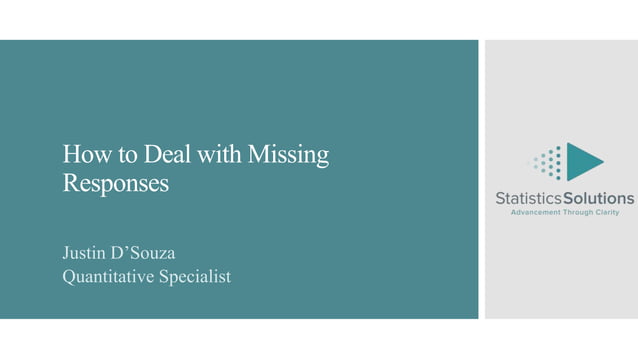 How to Deal With Missing Data | PPTX