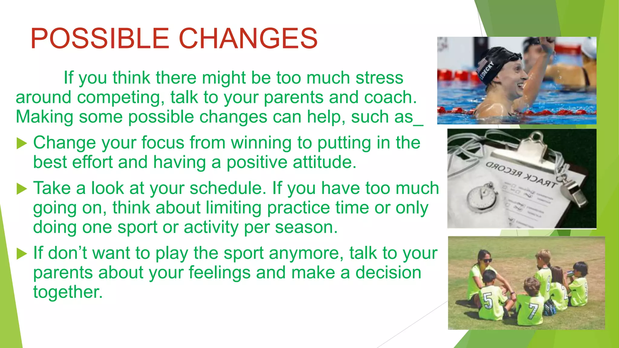 How to deal with stress in sports activity | PPT