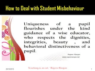 How to Deal with Student Misbehaviour | PPT