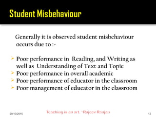 How to Deal with Student Misbehaviour | PPT