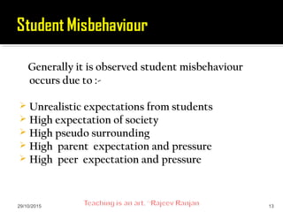 How to Deal with Student Misbehaviour | PPT