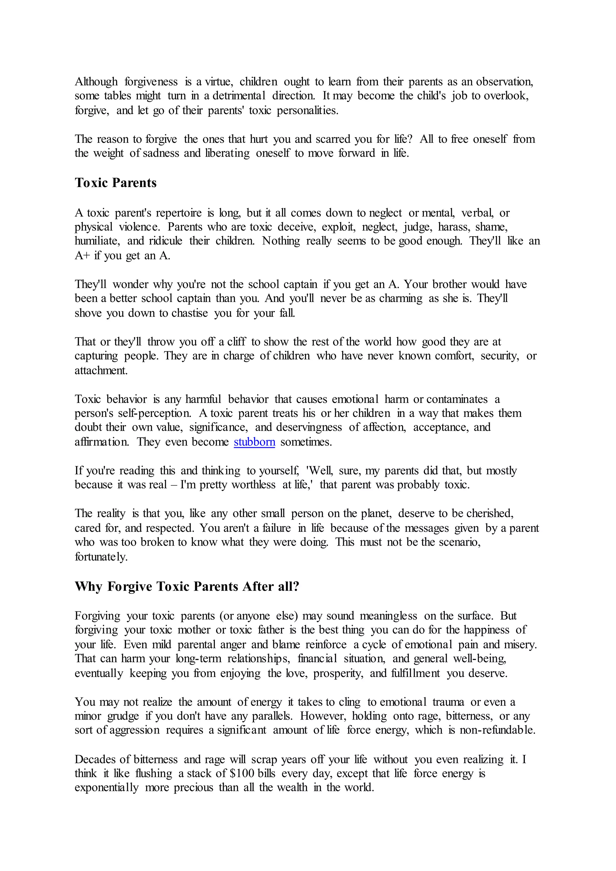 How to deal with toxic parents in the 21st century (A guide from www ...