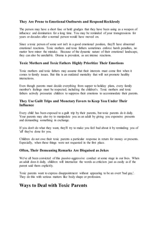 How to deal with toxic parents in the 21st century (A guide from www ...