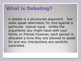 How to debate | PPTX