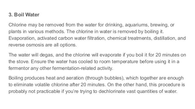 How to dechlorinate water for plants | PDF
