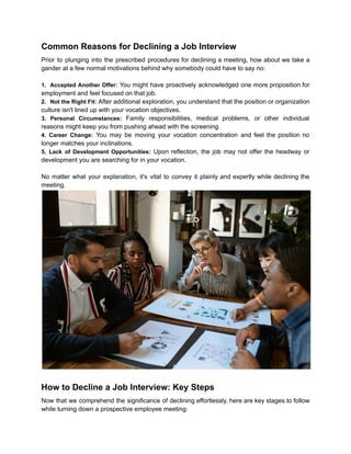 How to Decline a Job Interview Without Burning Bridges.pdf | Free Download
