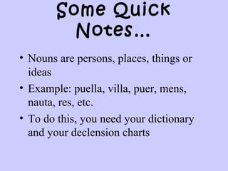 How to decline a noun | PPT