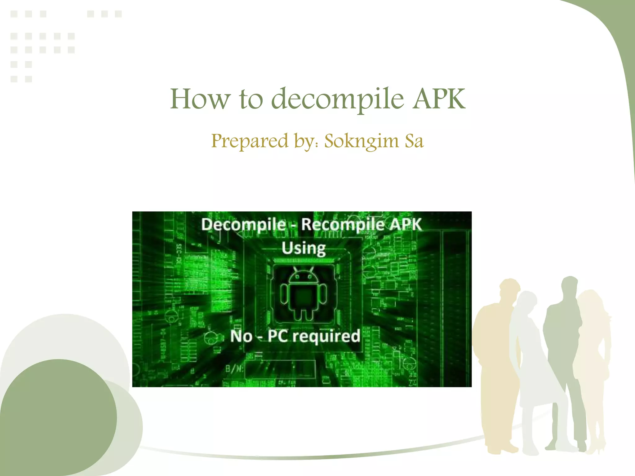 How to decompile apk | PPTX