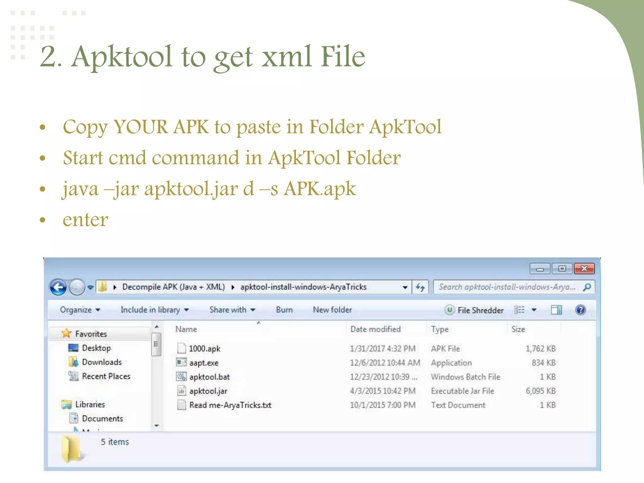 How to decompile apk | PPTX