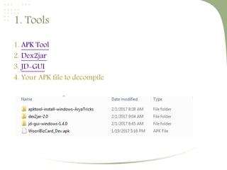 How to decompile apk | PPTX