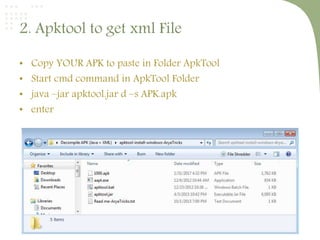 How to decompile apk | PPTX