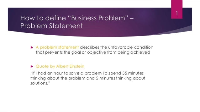 How to define business problem statement How to define business problem statement