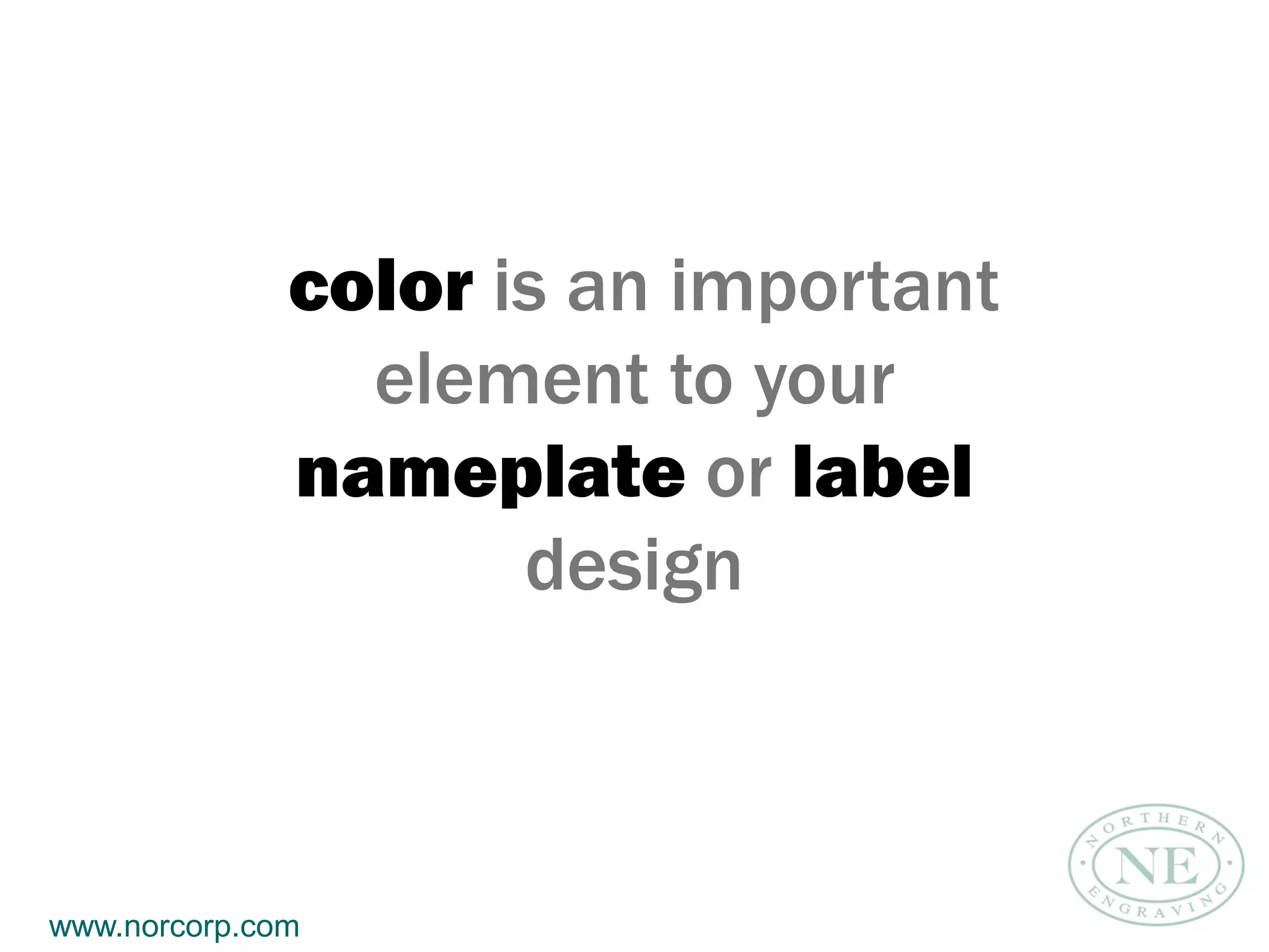 How to define color for nameplates and labels