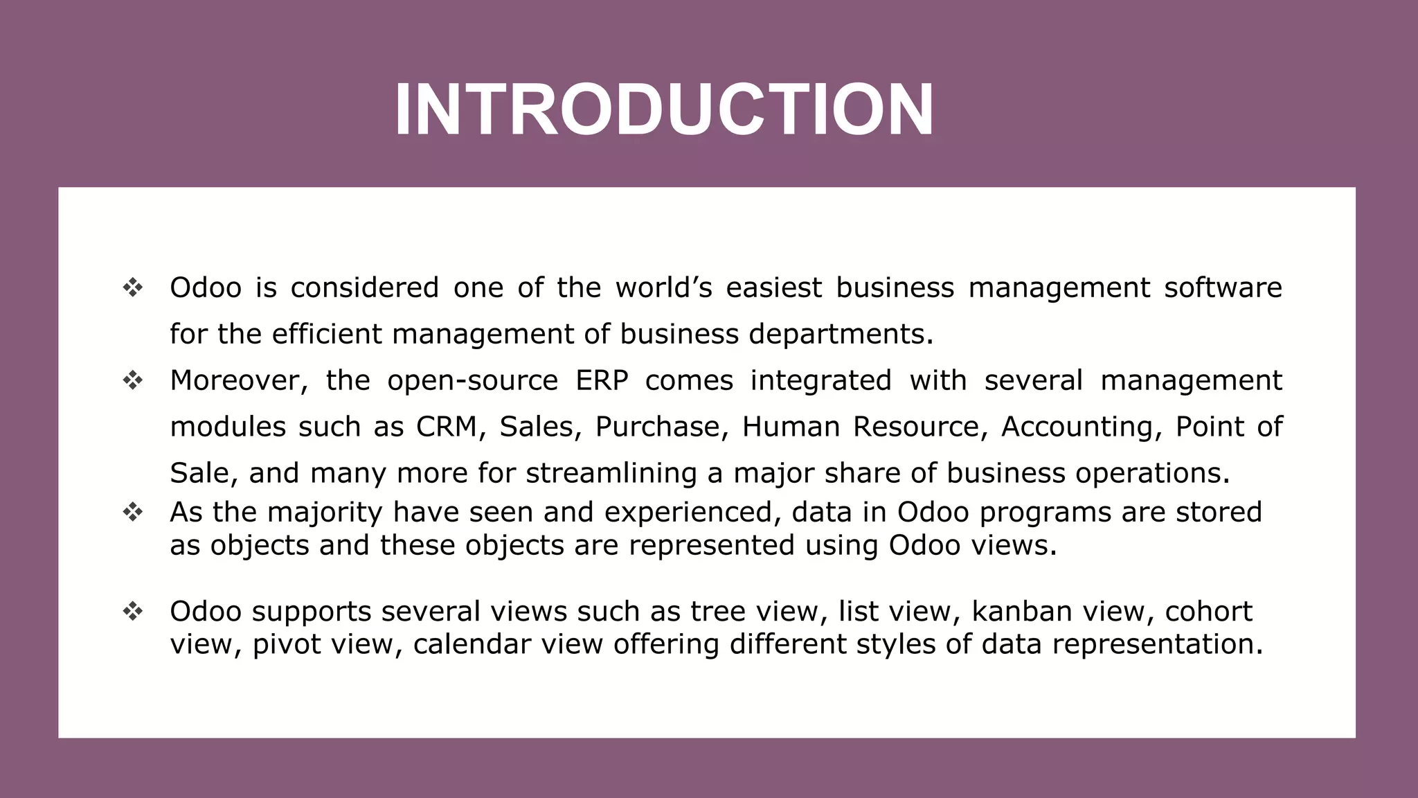 Defining Kanban View in Odoo15 | Advanced Views | PPTX
