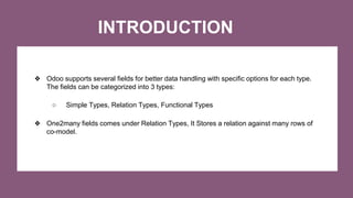 How to Define One2Many Field in Odoo 15 | PPT