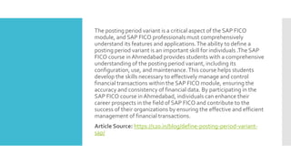 How to Define Posting Period Variant in SAP? | PDF