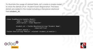 How to define Related field in Odoo 17 - Odoo 17 Slides | PPT
