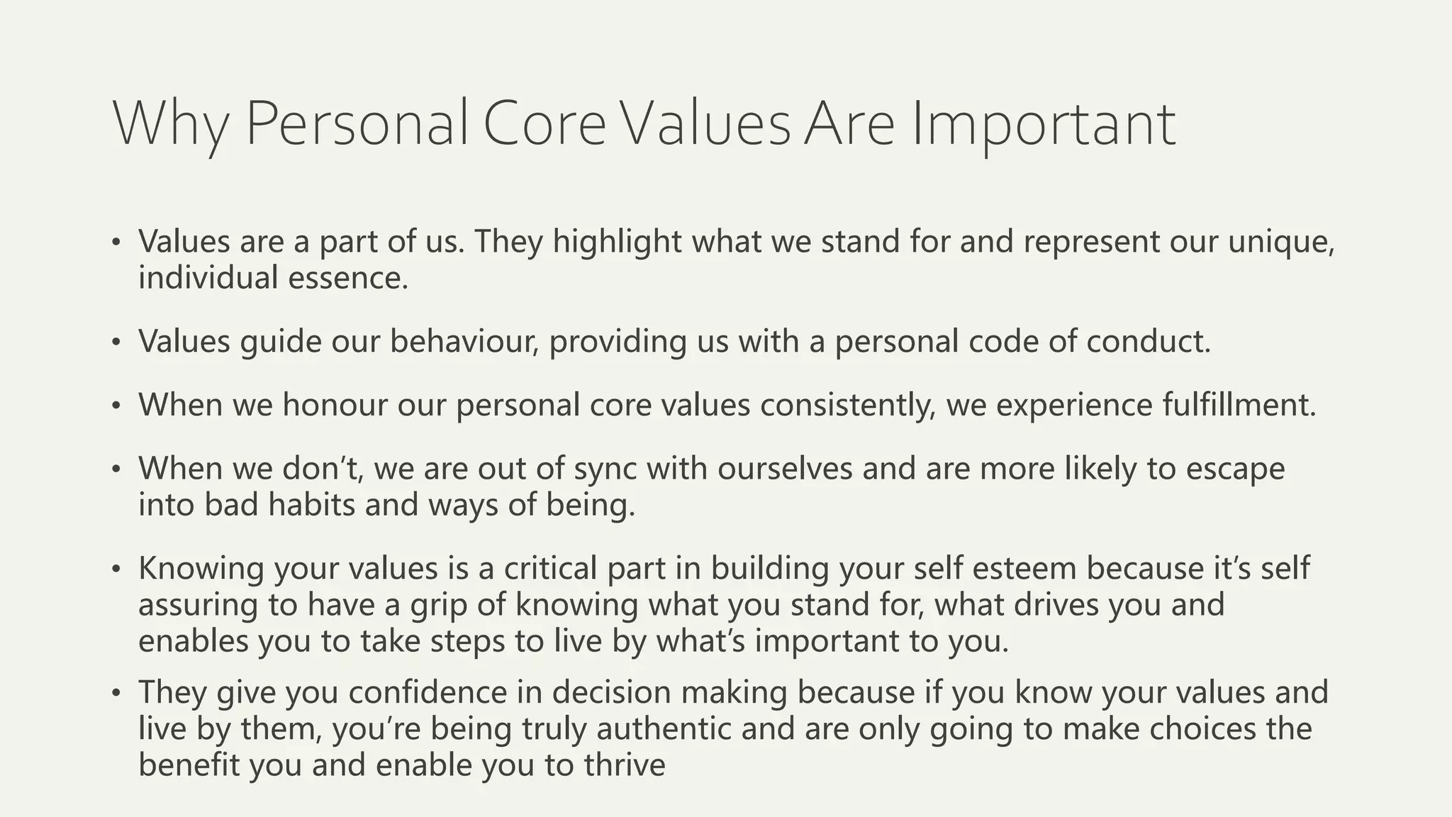 How to define your values | PPT