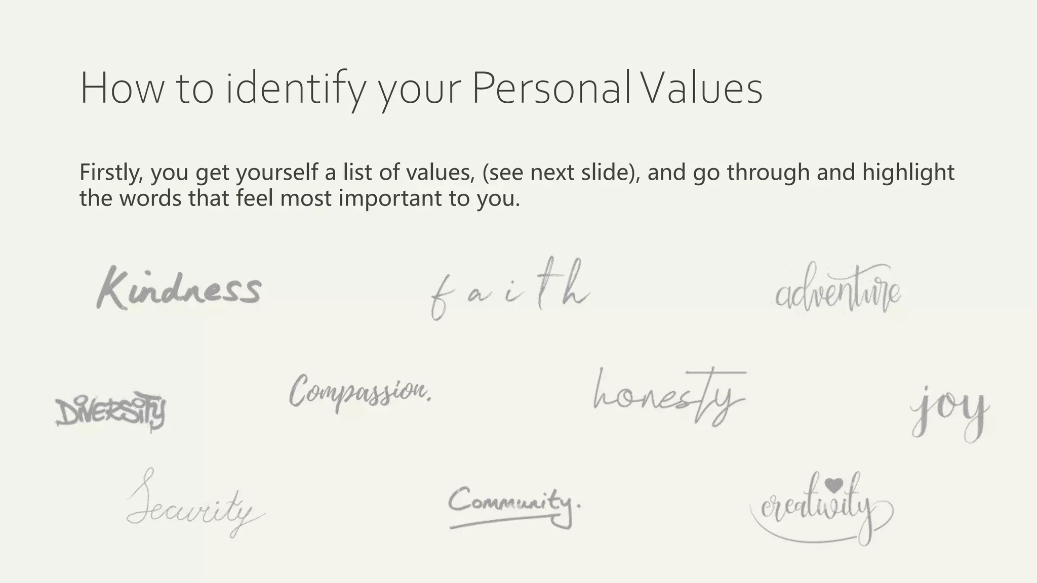 How to define your values | PPT