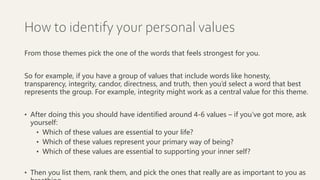 How to define your values | PPT
