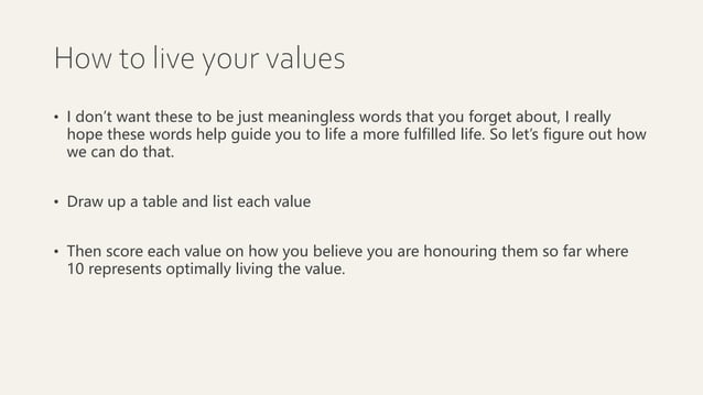 How to define your values | PPT