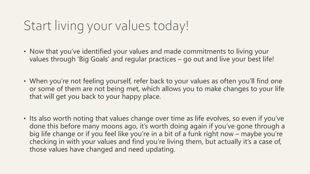 How to define your values | PPT