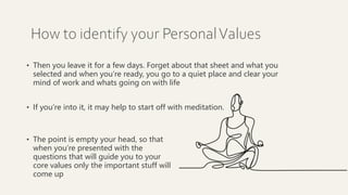 How to define your values | PPT