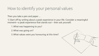 How to define your values | PPT