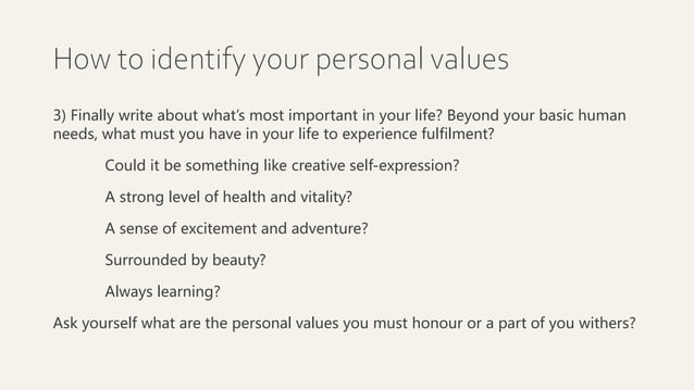 How to define your values | PPT