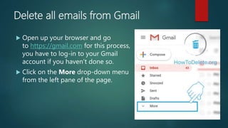 How to delete all emails from Gmail? | PPT