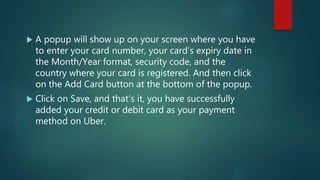 How to delete payment method on Uber? | PPT