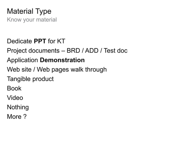 How to delivery a kt session | PPTX | Technology & Computing